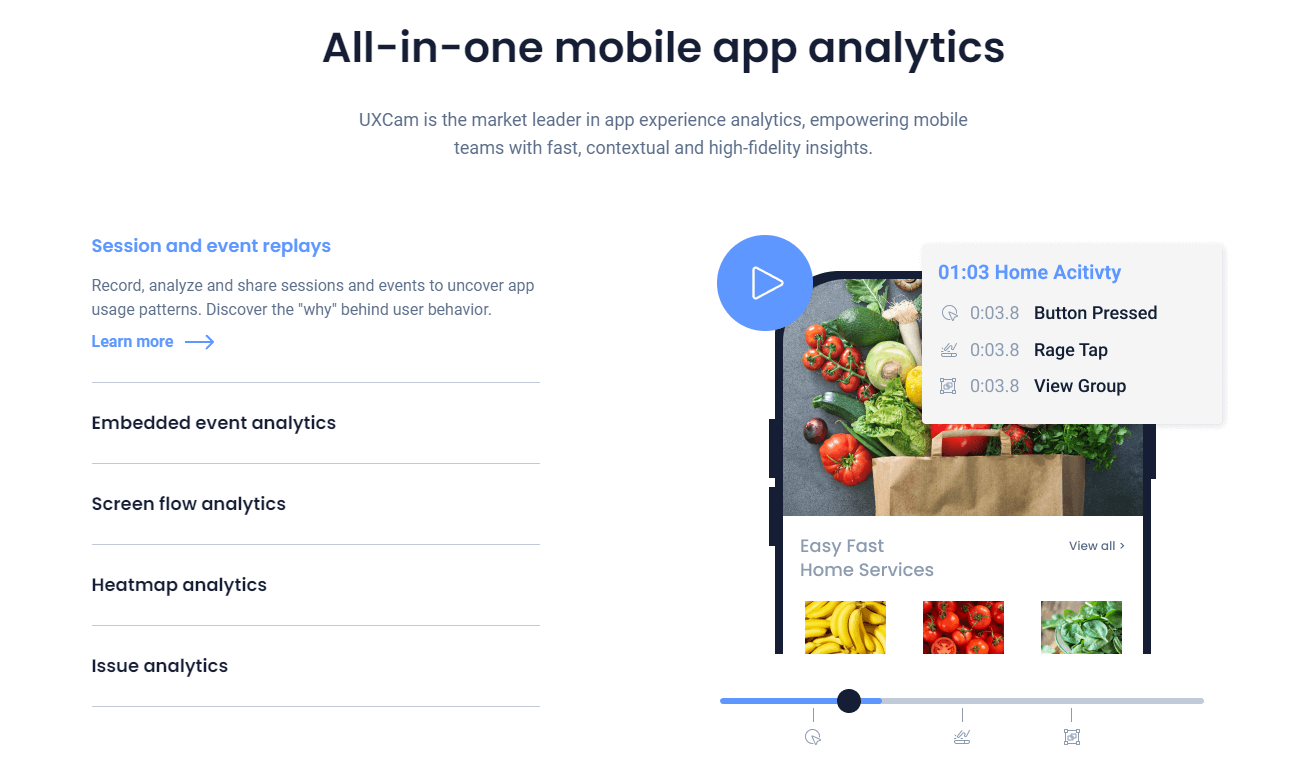 UXCam Review- Top App Analytics Tool